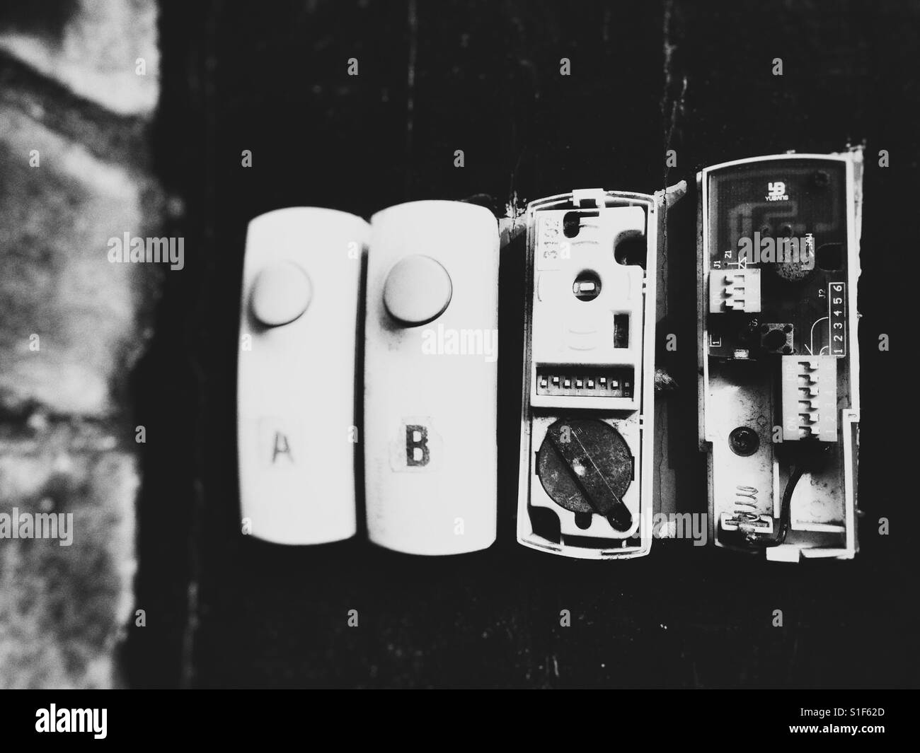 Door bell buttons Stock Photo - Alamy