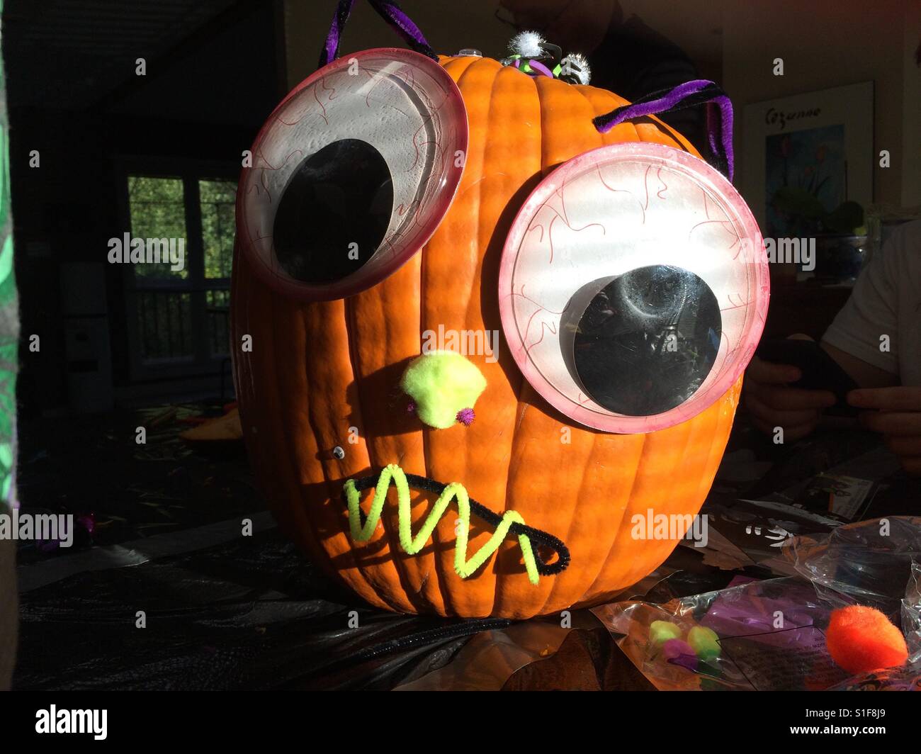 Pumpkin with eyes hi-res stock photography and images - Alamy