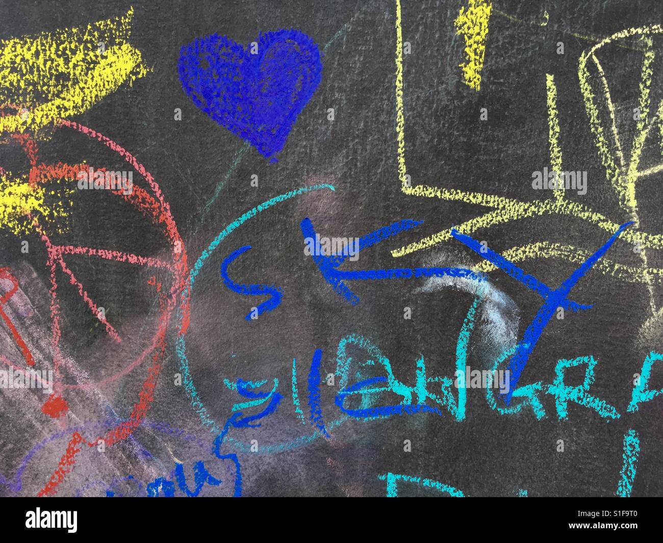 Colorful chalk drawings hi-res stock photography and images - Alamy