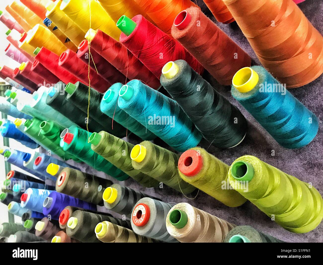 Thread board, partial view Stock Photo - Alamy