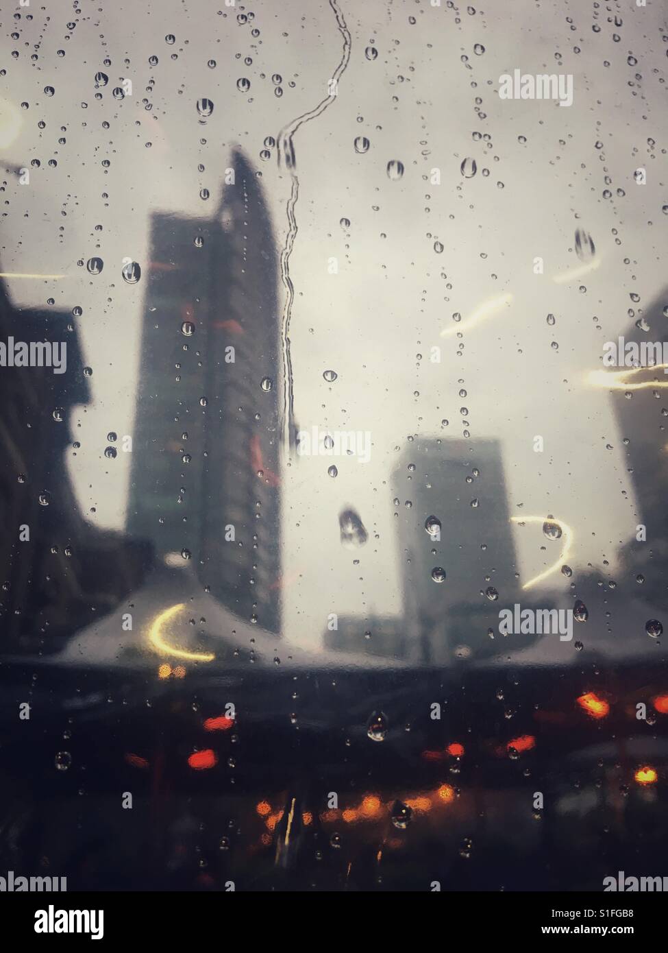 Wet Glass Window In Rainy Season Day High Resolution Stock Photography ...