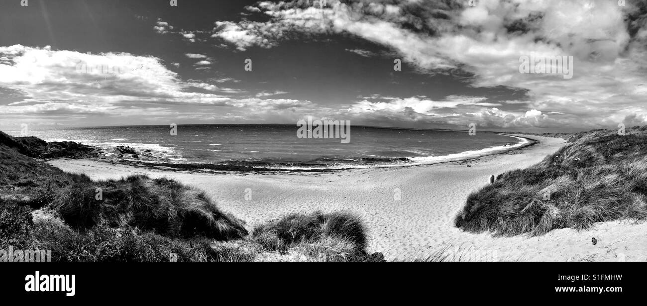 Irish beach sunny Black and White Stock Photos & Images - Alamy