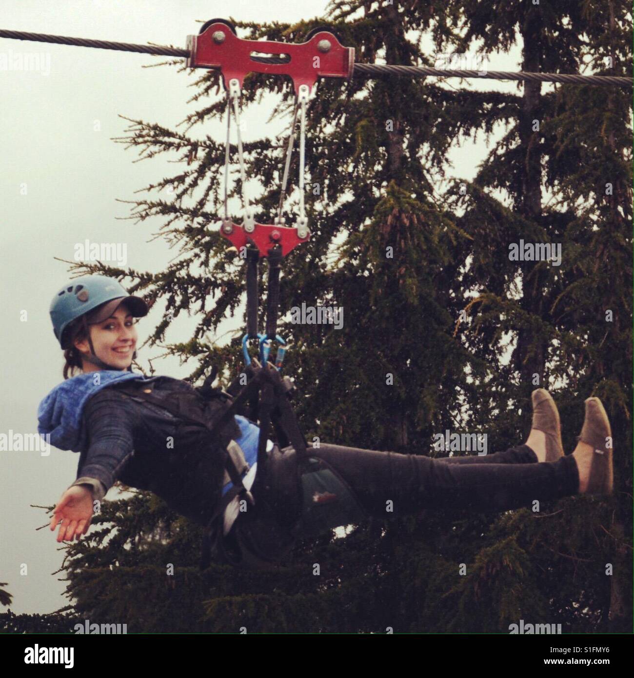 Ziplining hi-res stock photography and images - Alamy