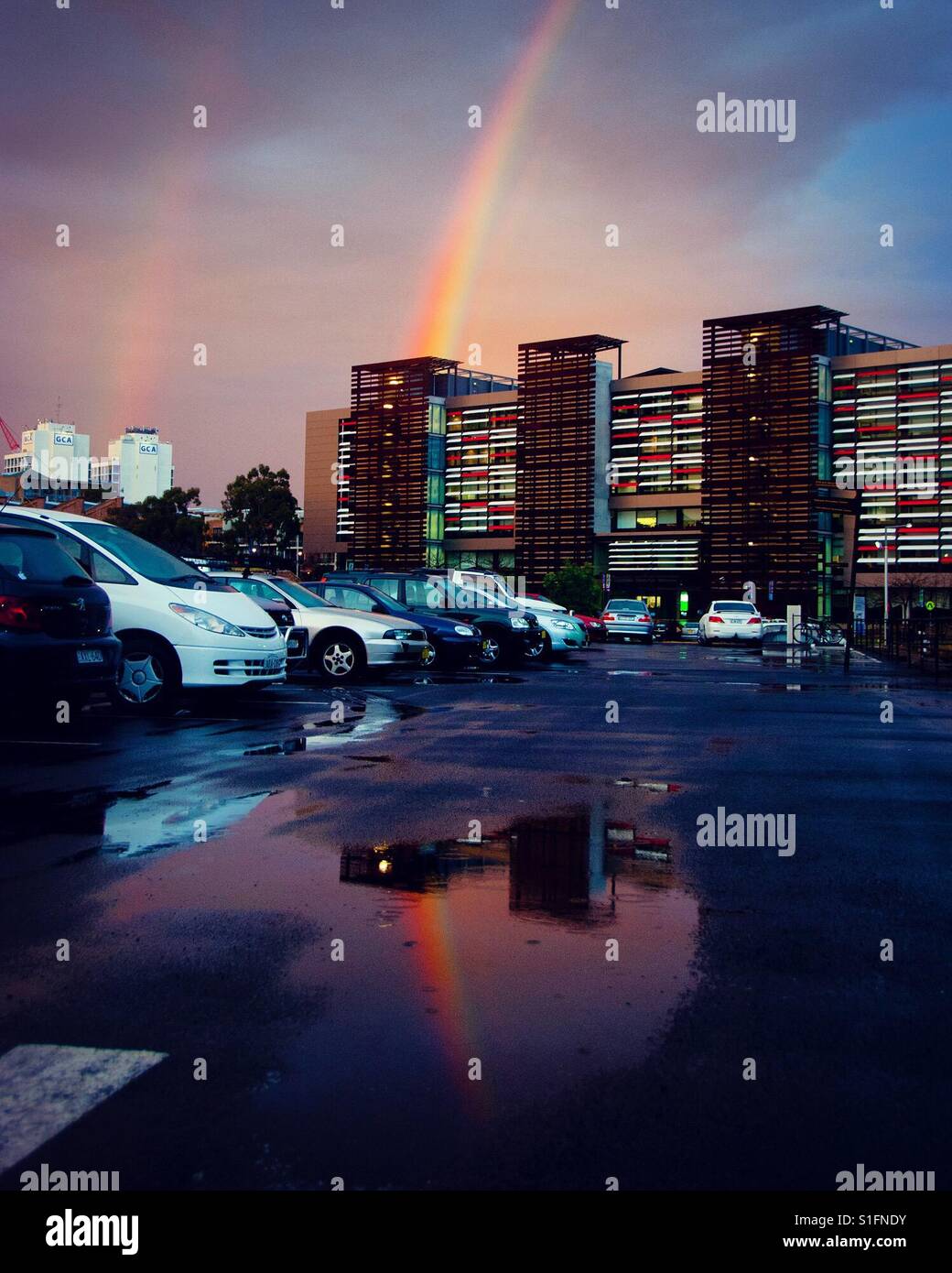 Rainbow over Australian Technology Park, Eveleigh (Redfern) NSW Stock ...