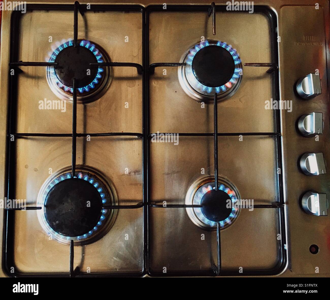 Gas cooker rings hi-res stock photography and images - Alamy