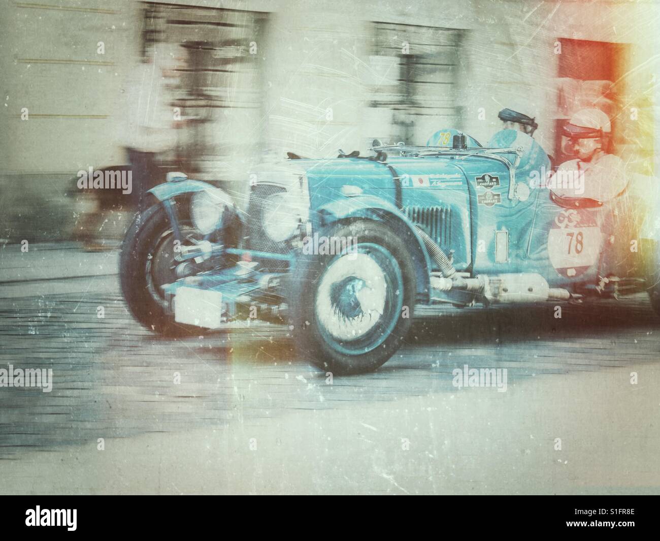 Old car racing a rally Stock Photo - Alamy