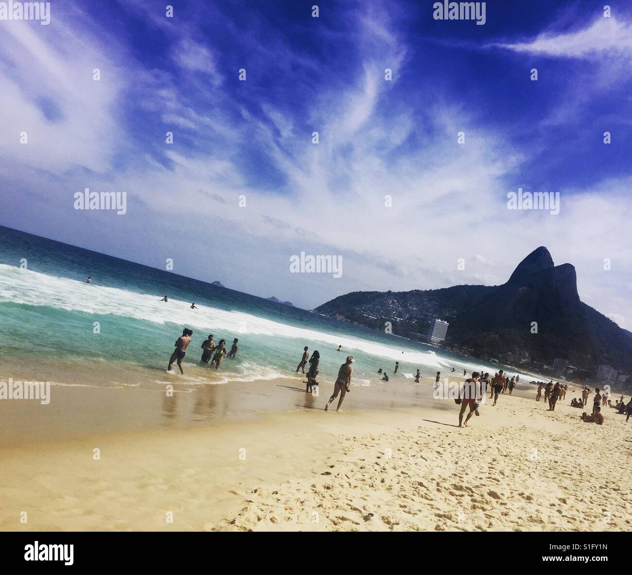 Ipanema Beach Rio de Janeiro Brazil - Tropical Sunny Summer Day Stock ...