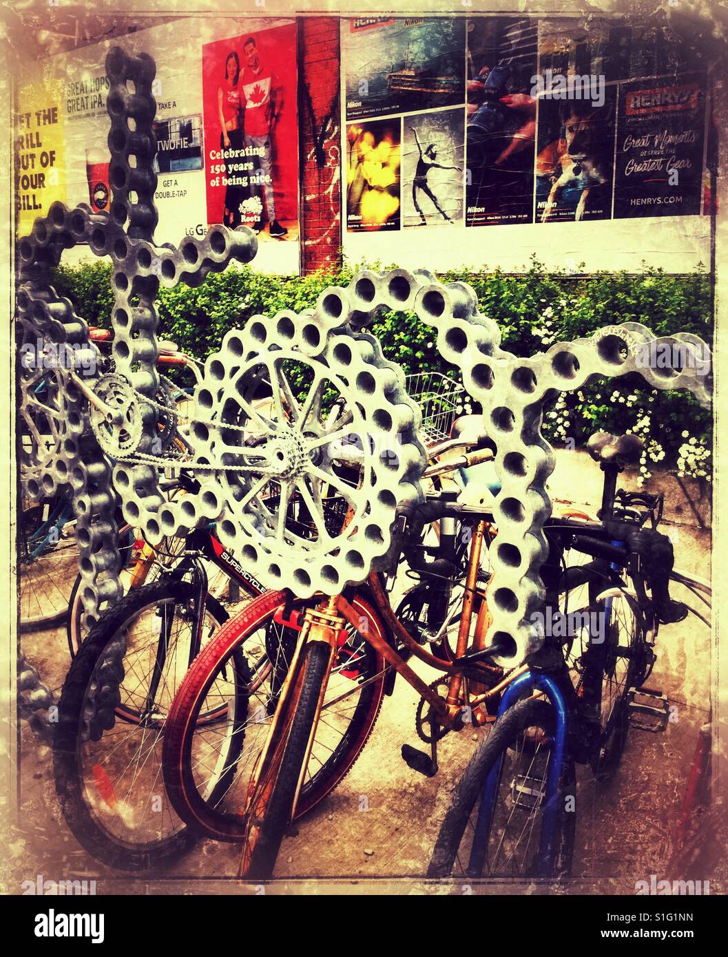 Creative design for a bike rack Stock Photo - Alamy