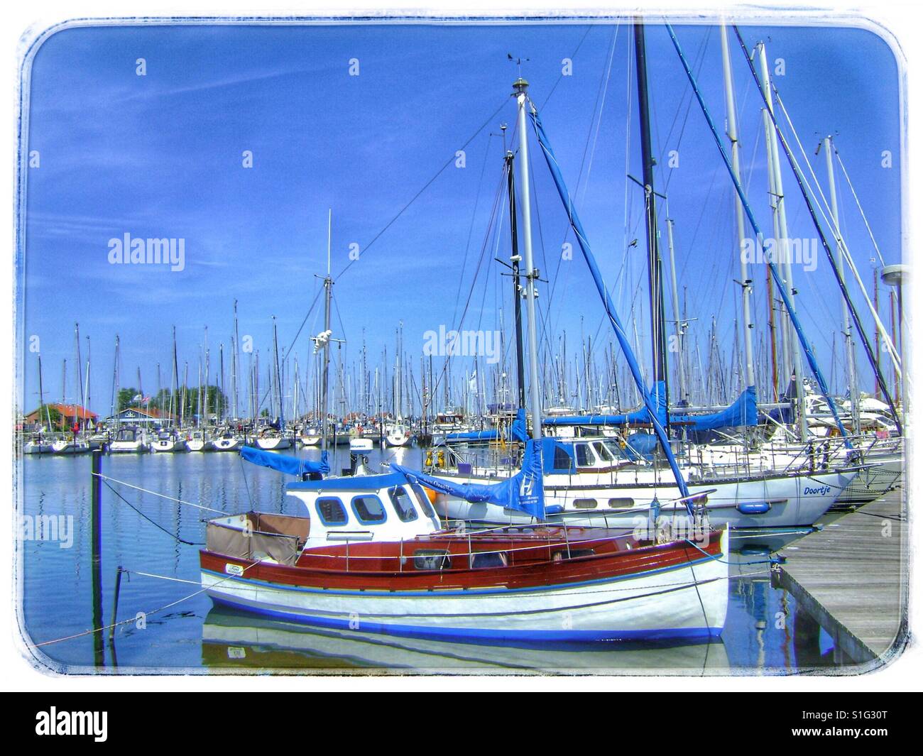 Harbour in a Northern Germany town Stock Photo - Alamy