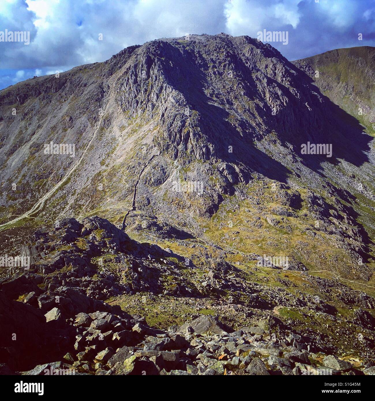 Bristly Ridge, Snowdonia, Wales Stock Photo - Alamy