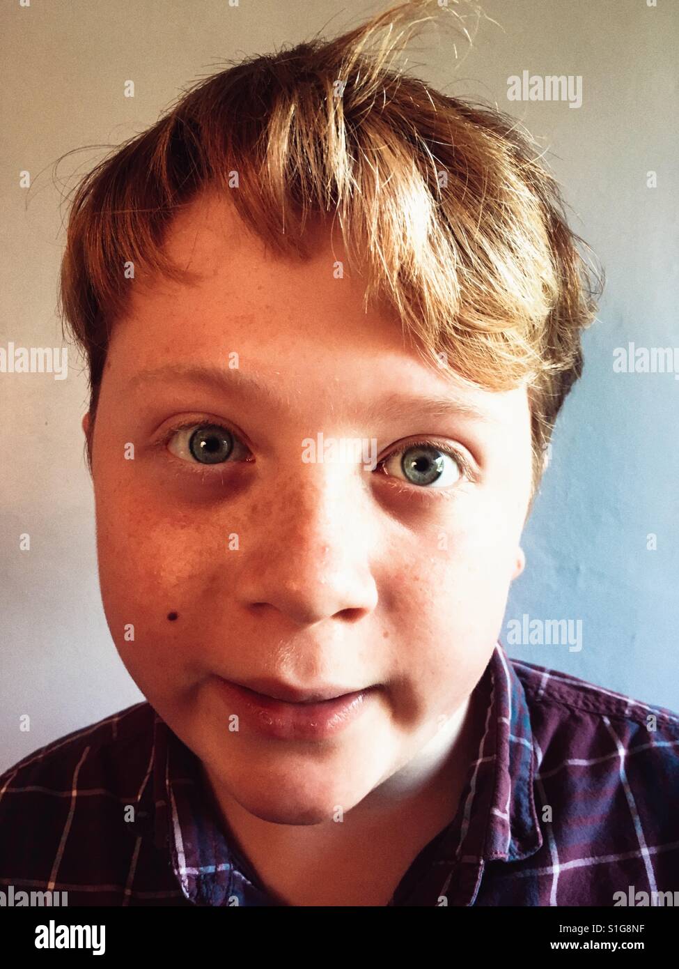 Ginger haired boy Stock Photo - Alamy