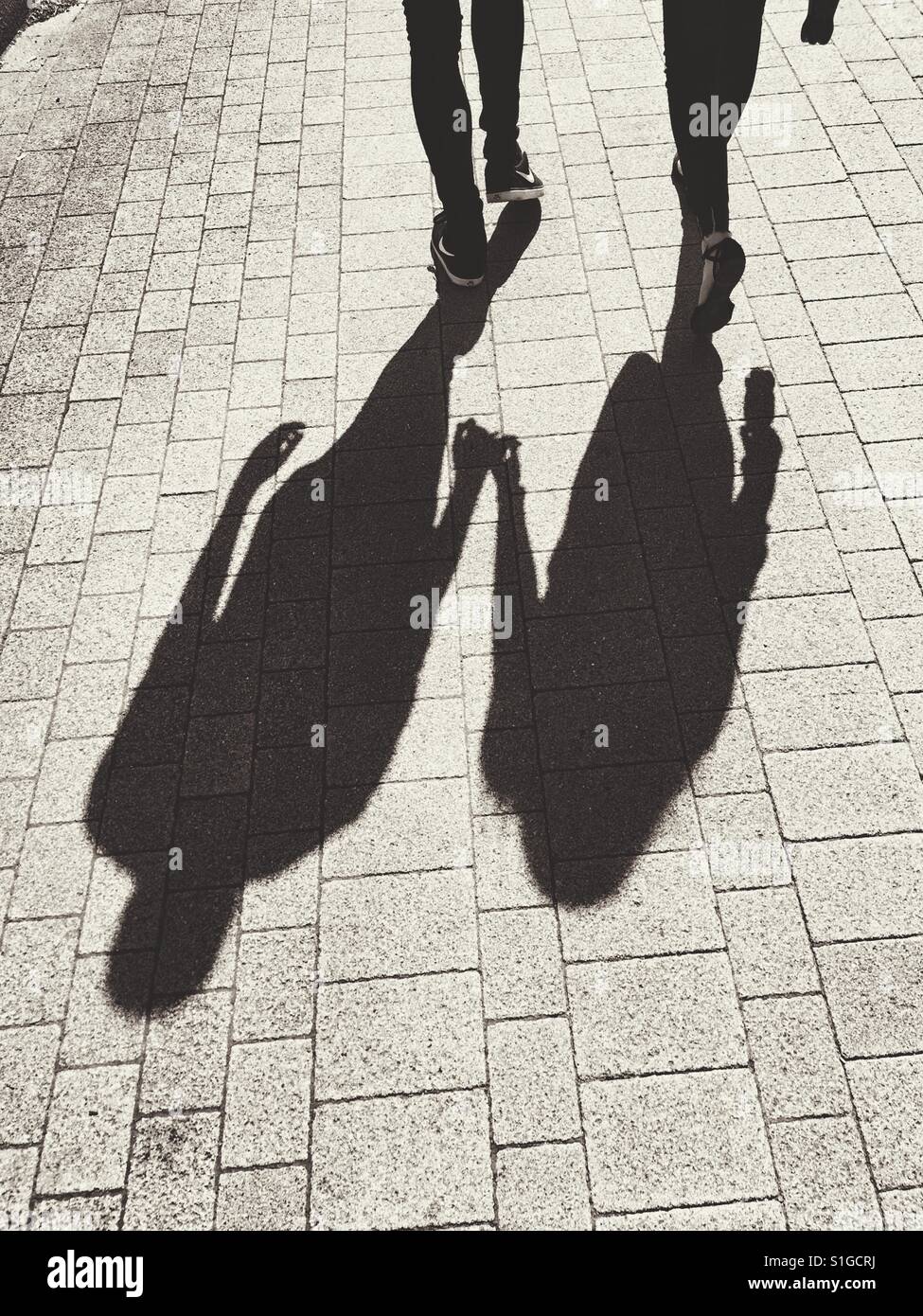 Vintage Couple Kissing Shadow