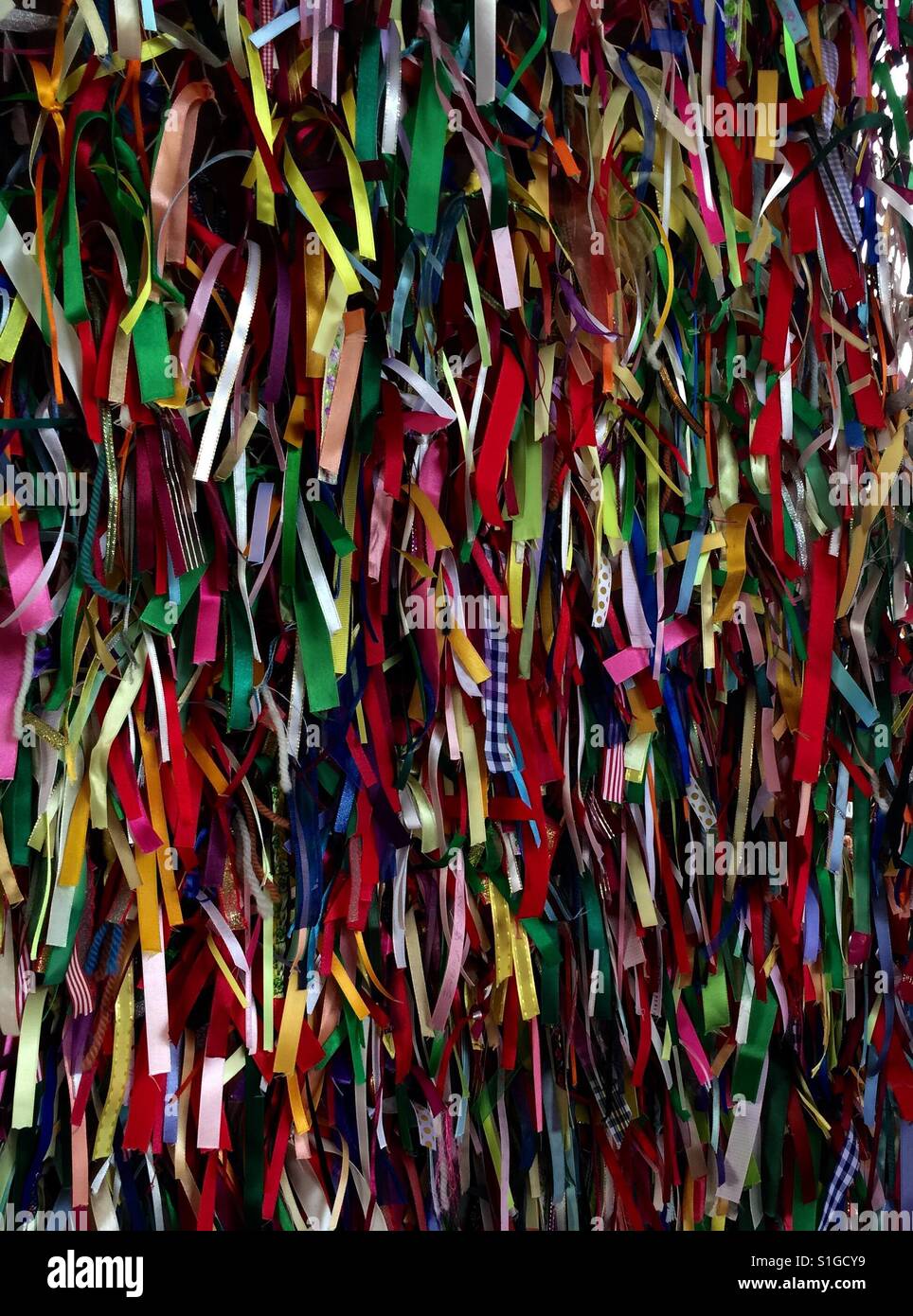 Prayer ribbon wall hi-res stock photography and images - Alamy