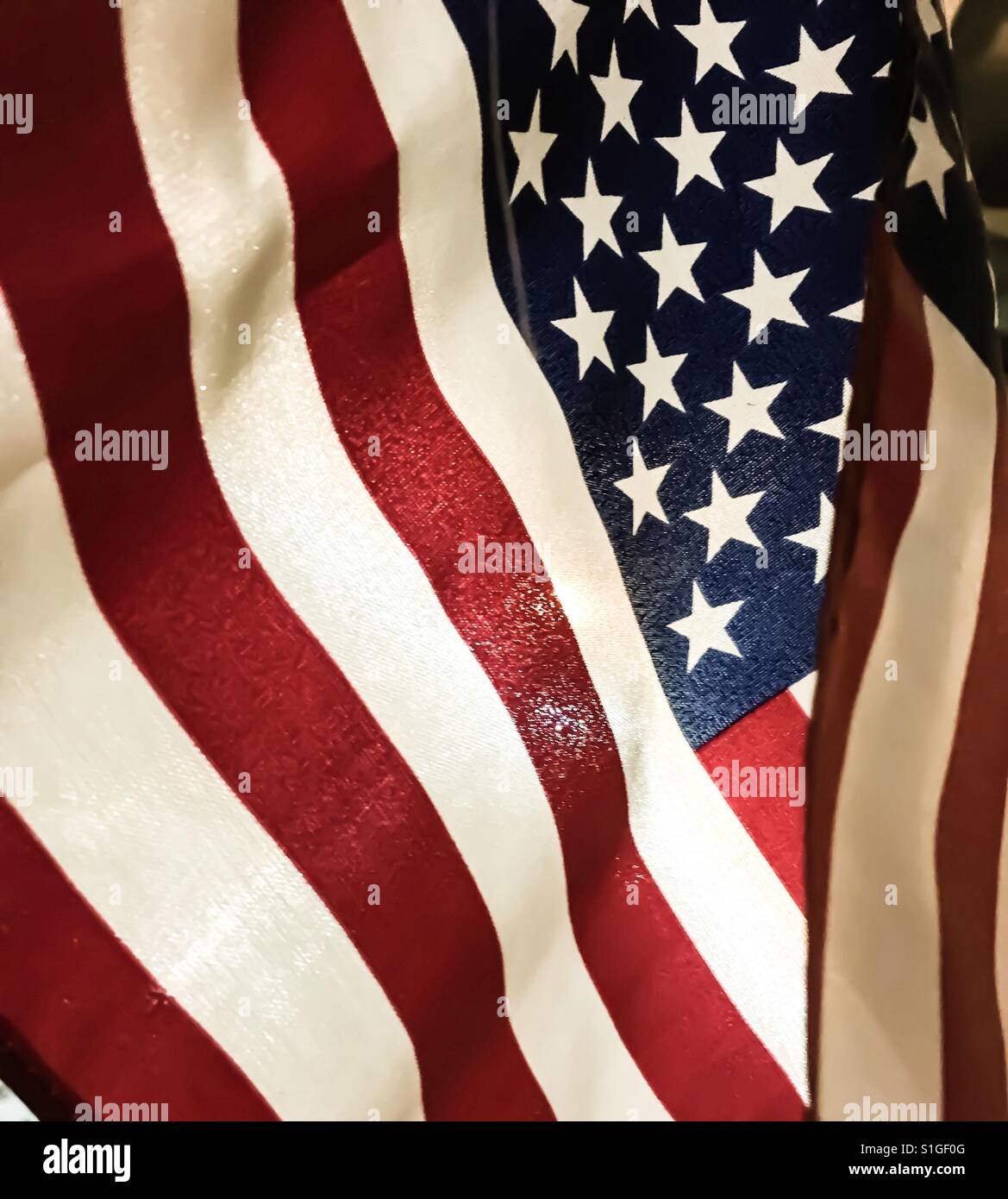 American cloth flag hi-res stock photography and images - Alamy