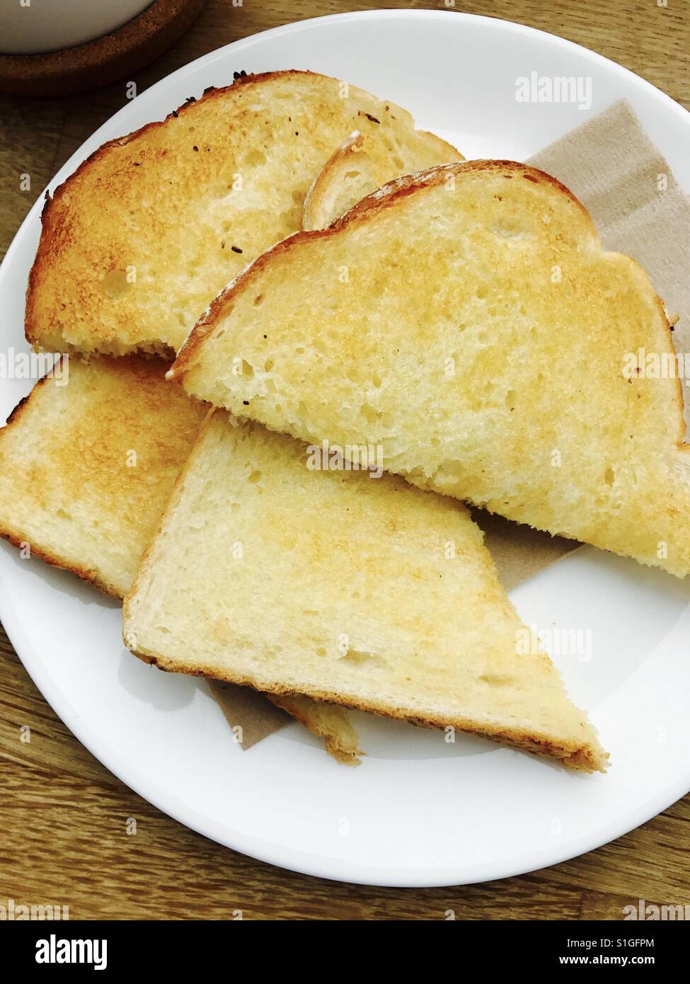 White buttered toast Stock Photo - Alamy