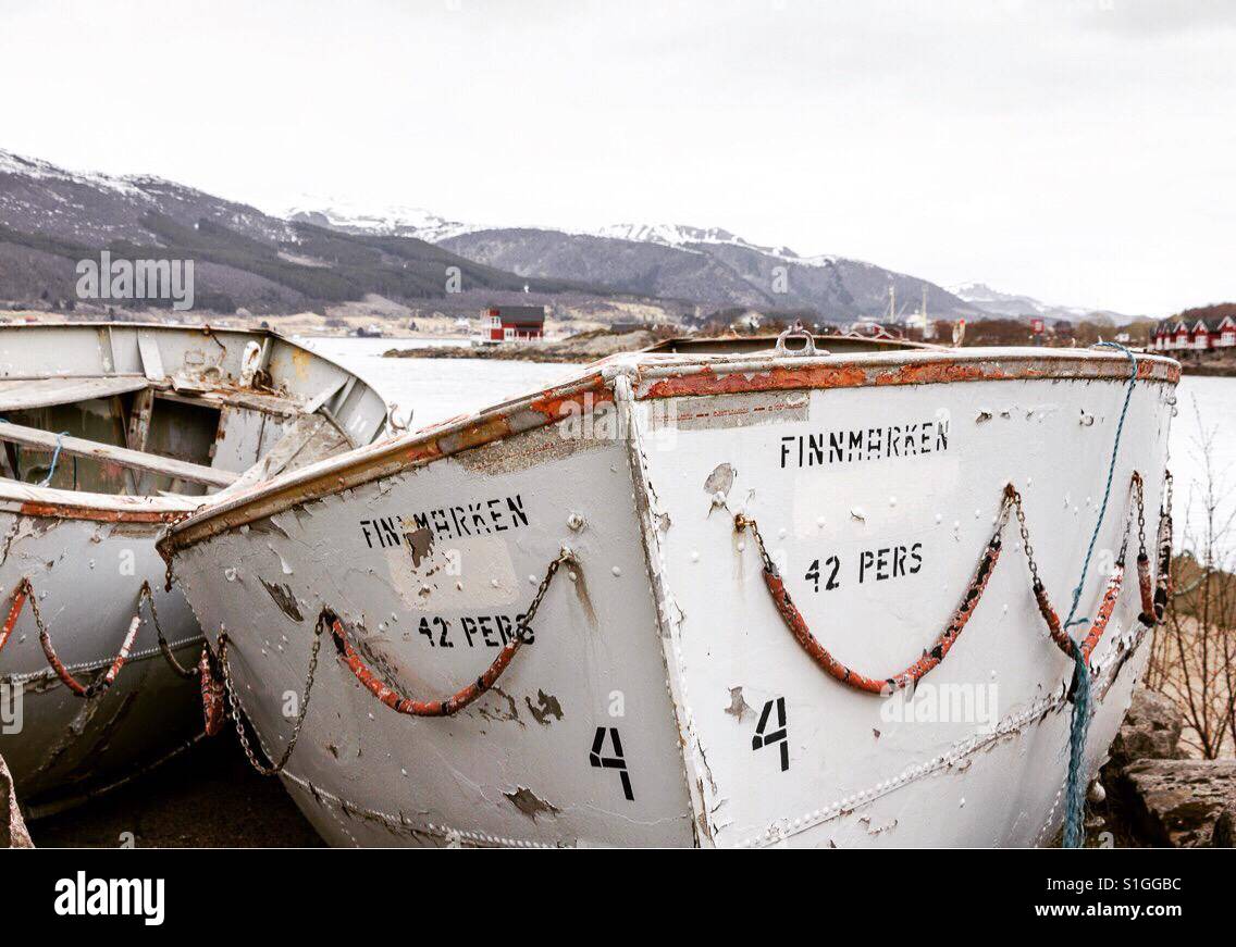 Old lifeboats hi-res stock photography and images - Alamy