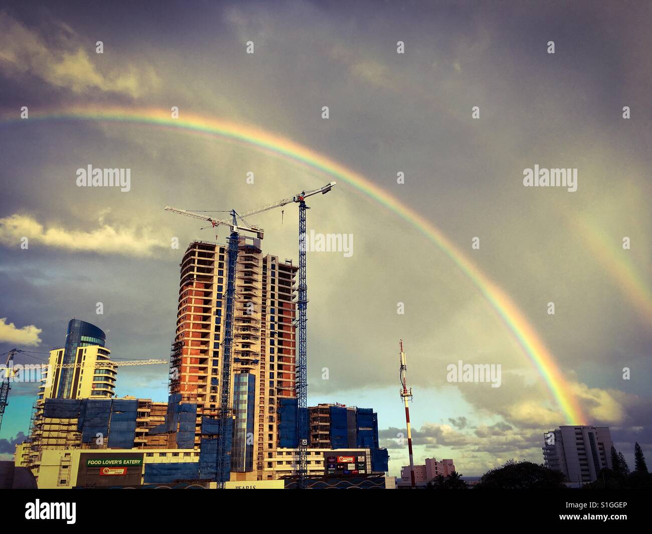 Skyscraper storm hi-res stock photography and images - Alamy