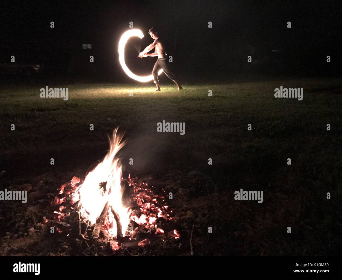 Fire dancing hi-res stock photography and images - Alamy
