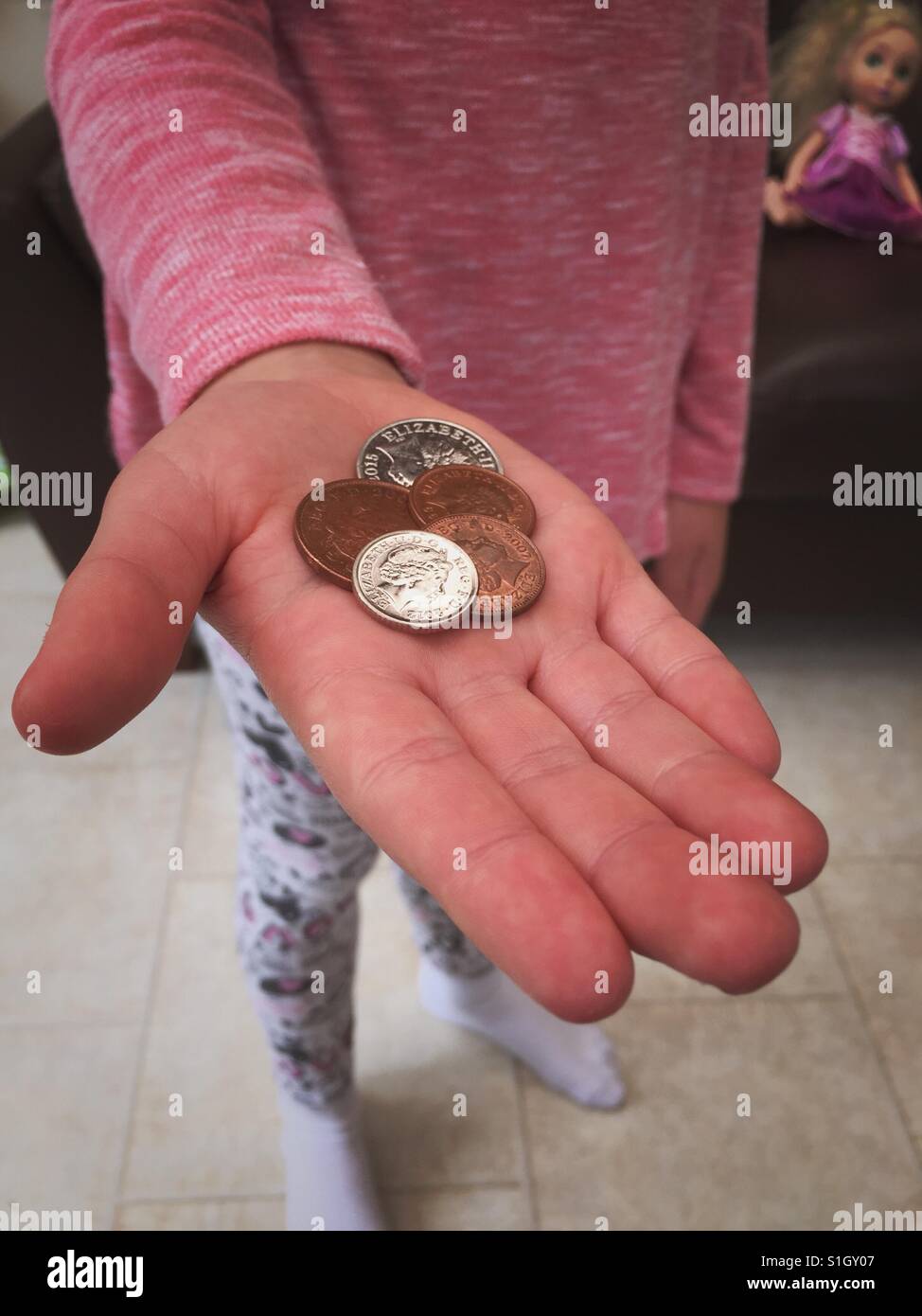 1p coins hi-res stock photography and images - Alamy