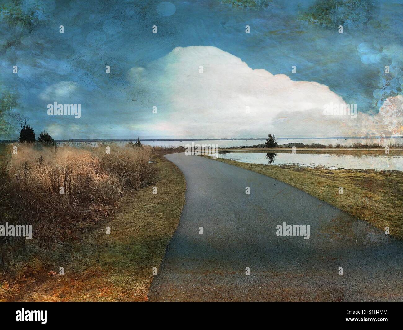 Path with Clouds Stock Photo - Alamy