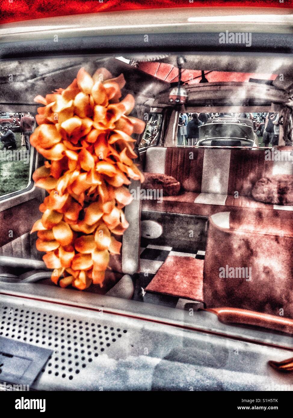 Interior of VW combi camper van Stock Photo - Alamy