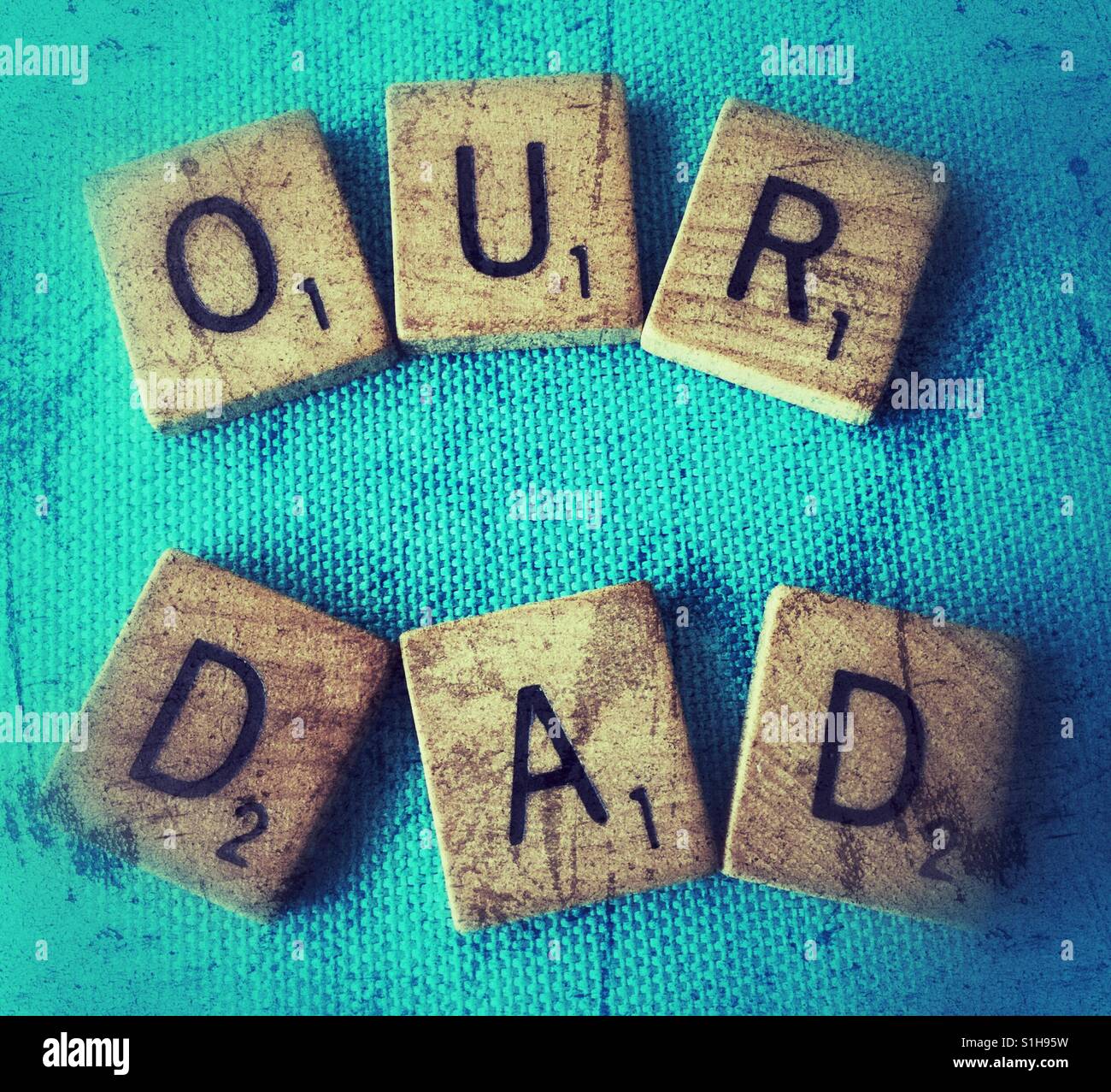 Scrabble letters my dad hi-res stock photography and images - Alamy