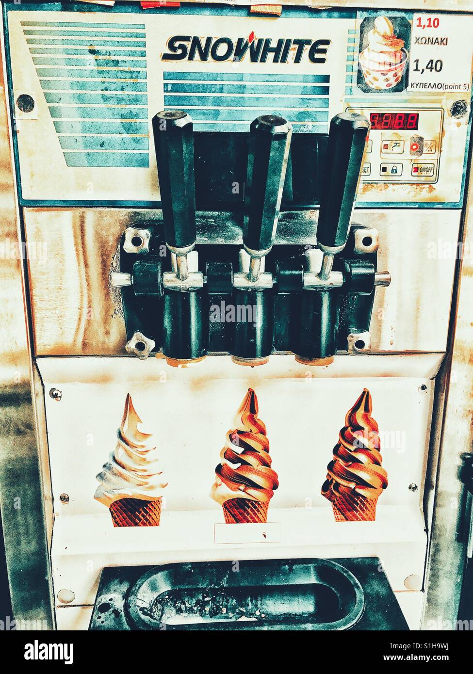 Ice cream machine front view Stock Photo - Alamy