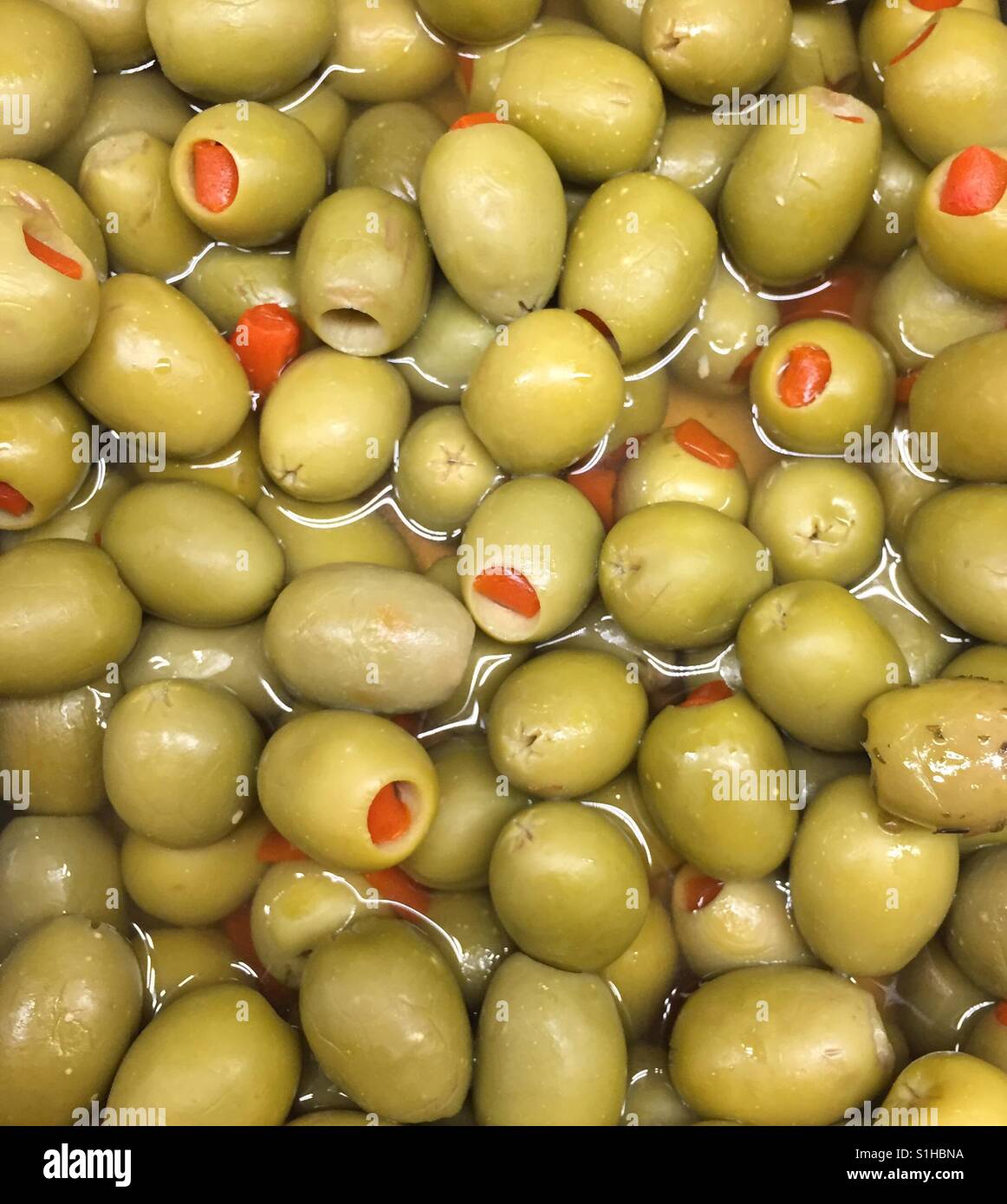 Olive with pimento hi-res stock photography and images - Alamy