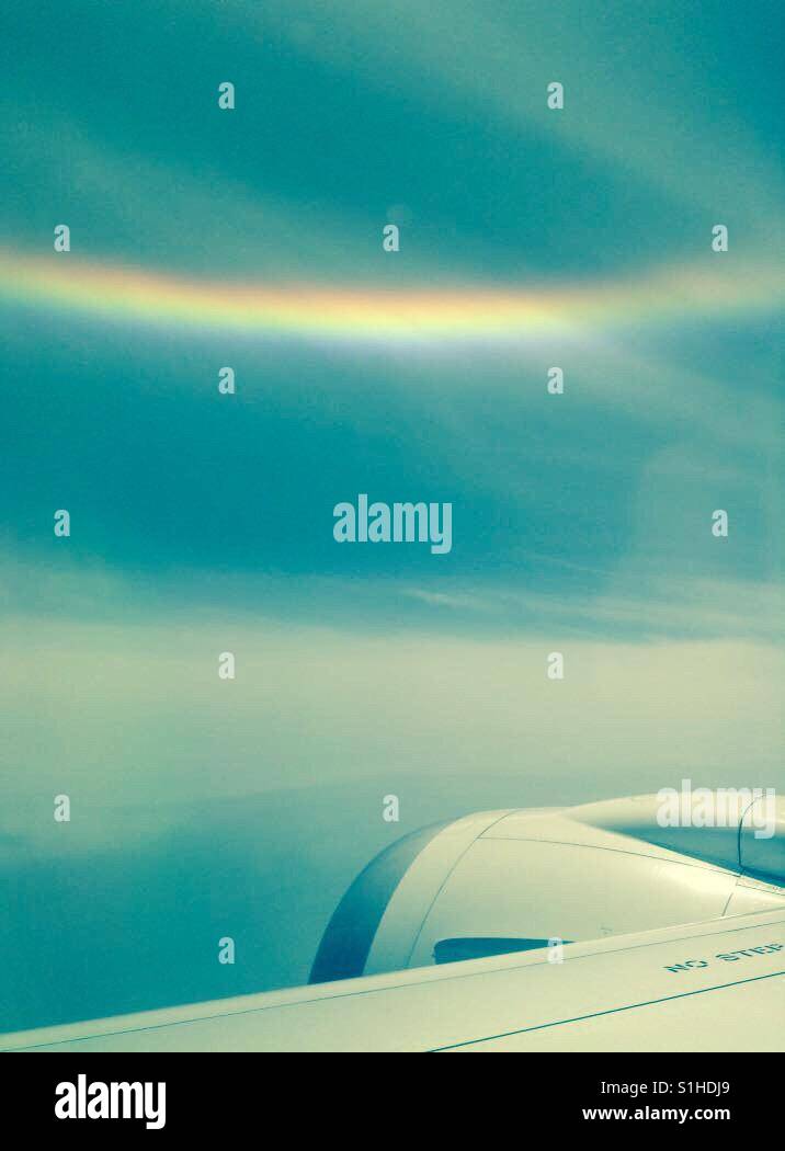Rainbow plane window hi-res stock photography and images - Alamy