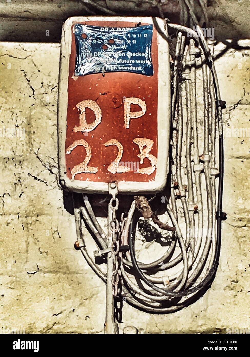 Telephone junction box smartphone stock photos and images - Alamy