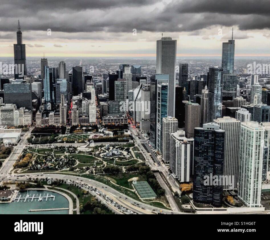 Chicago from above Stock Photo - Alamy