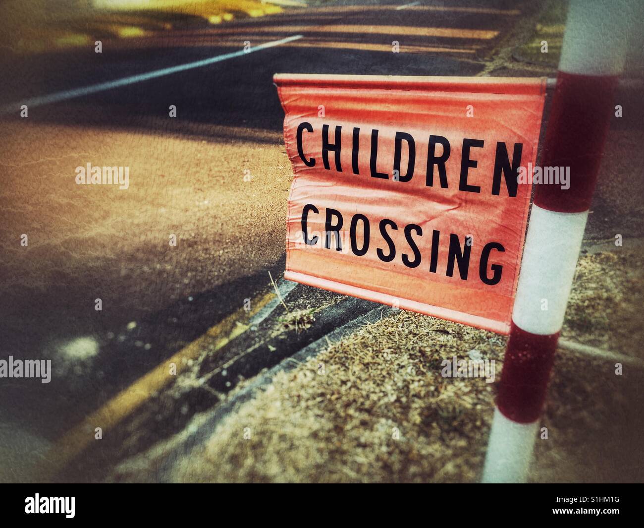 Children crossing sign Stock Photo - Alamy