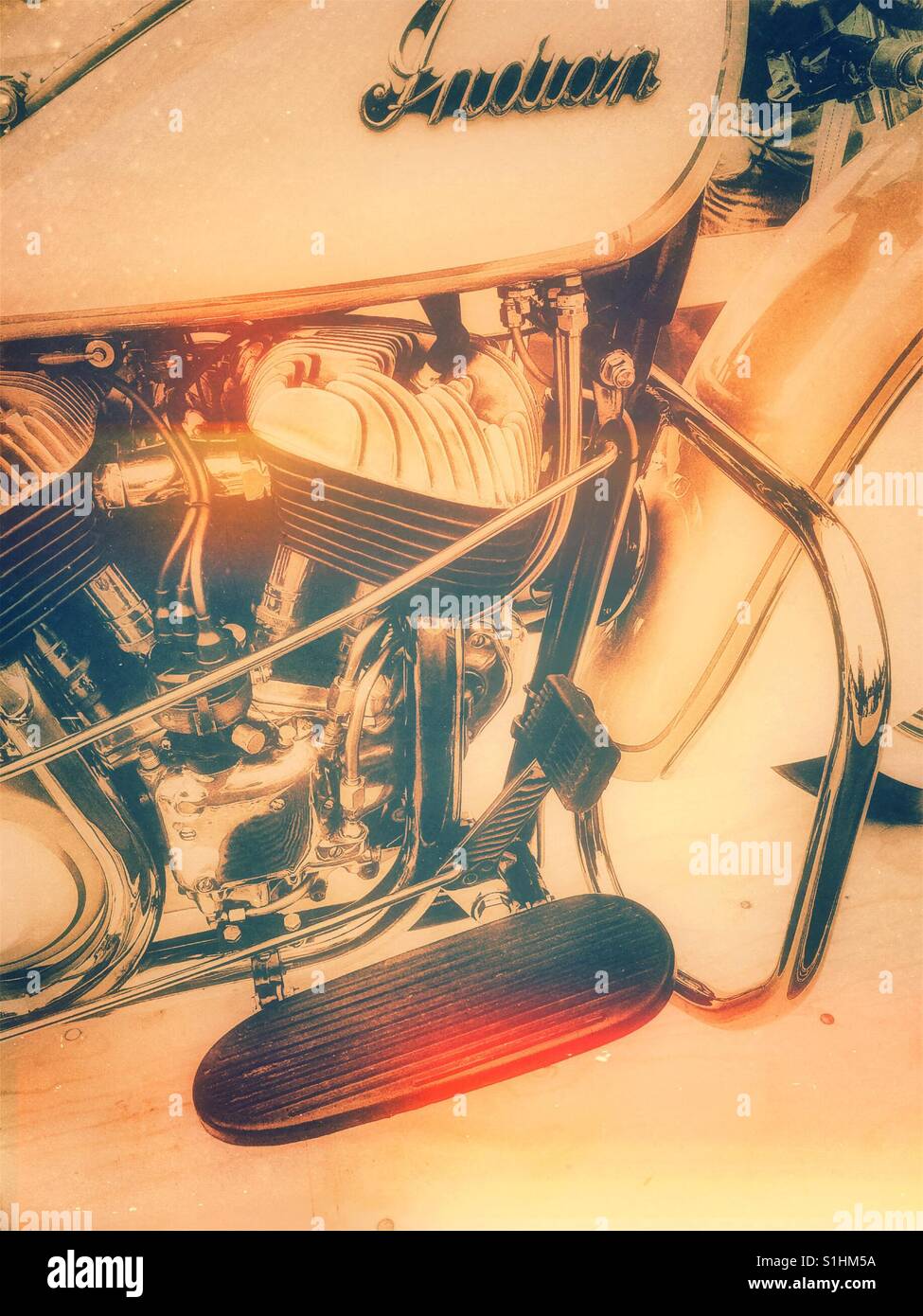Vintage classic Indian Motorcycle Stock Photo - Alamy