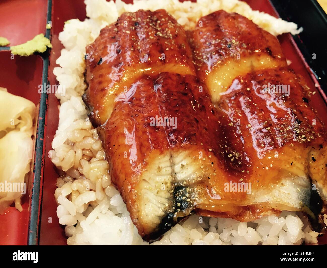 Japanese eel on rice Stock Photo - Alamy