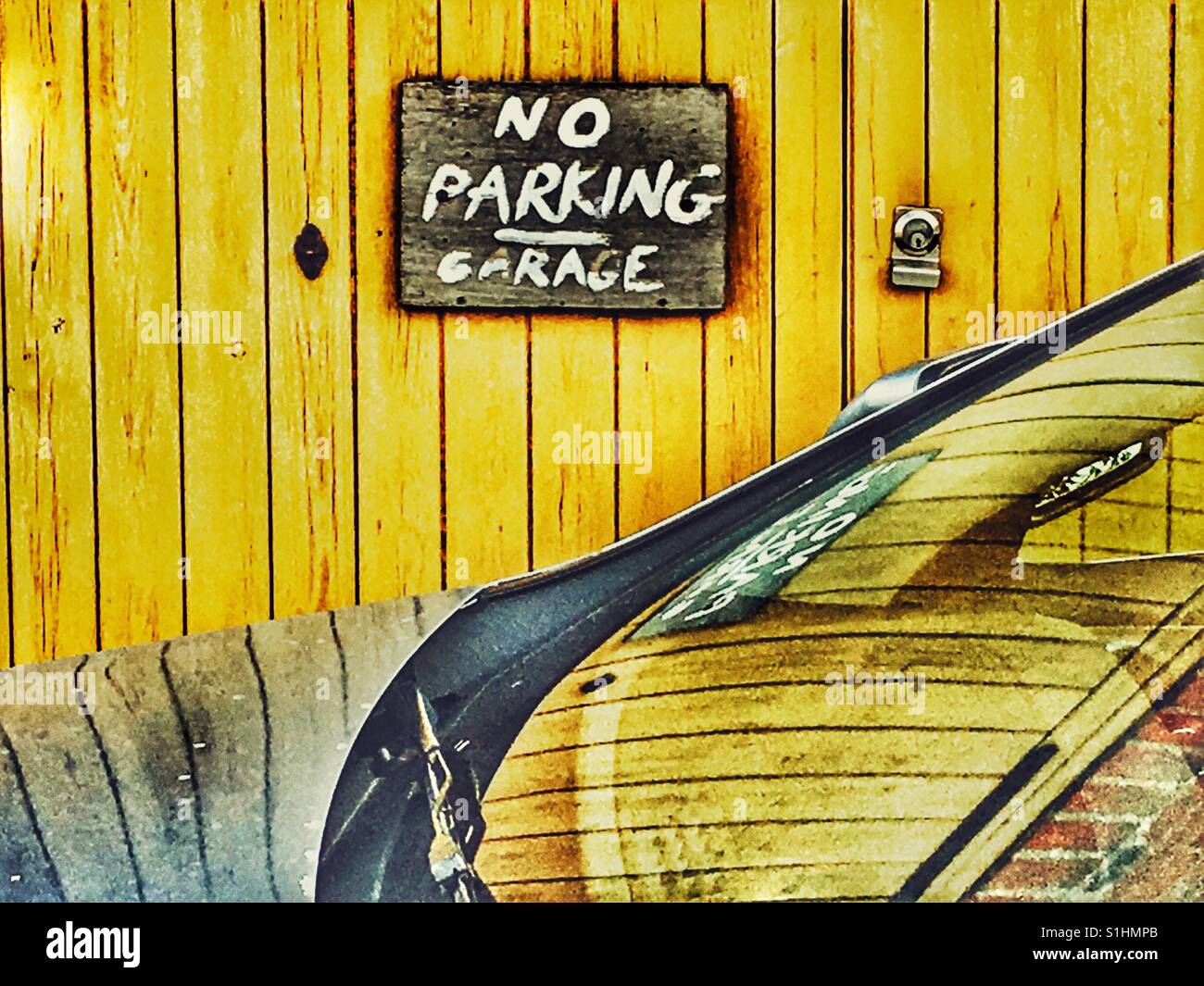 No parking garage sign Stock Photo - Alamy