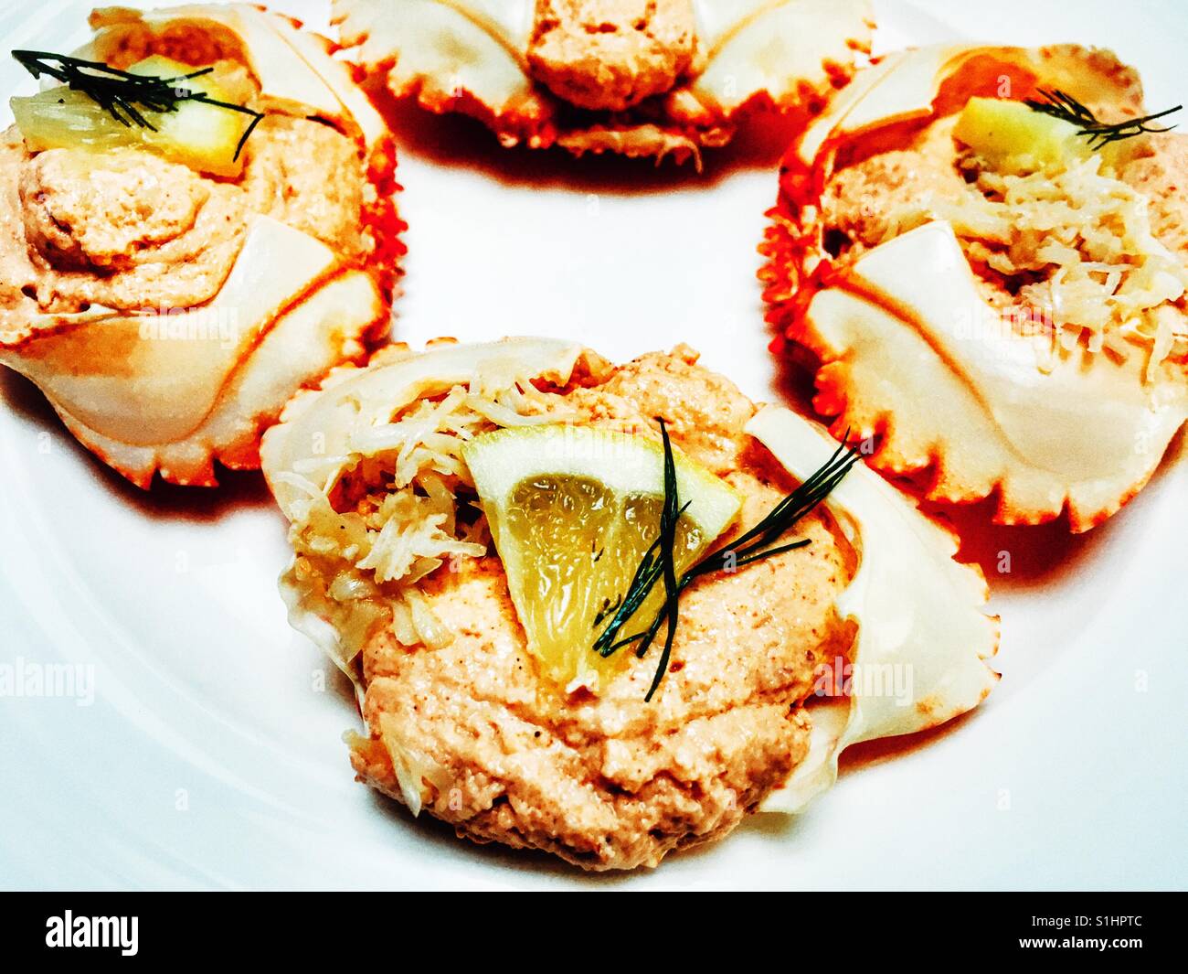 Waitrose dressed Orkney crab Stock Photo - Alamy