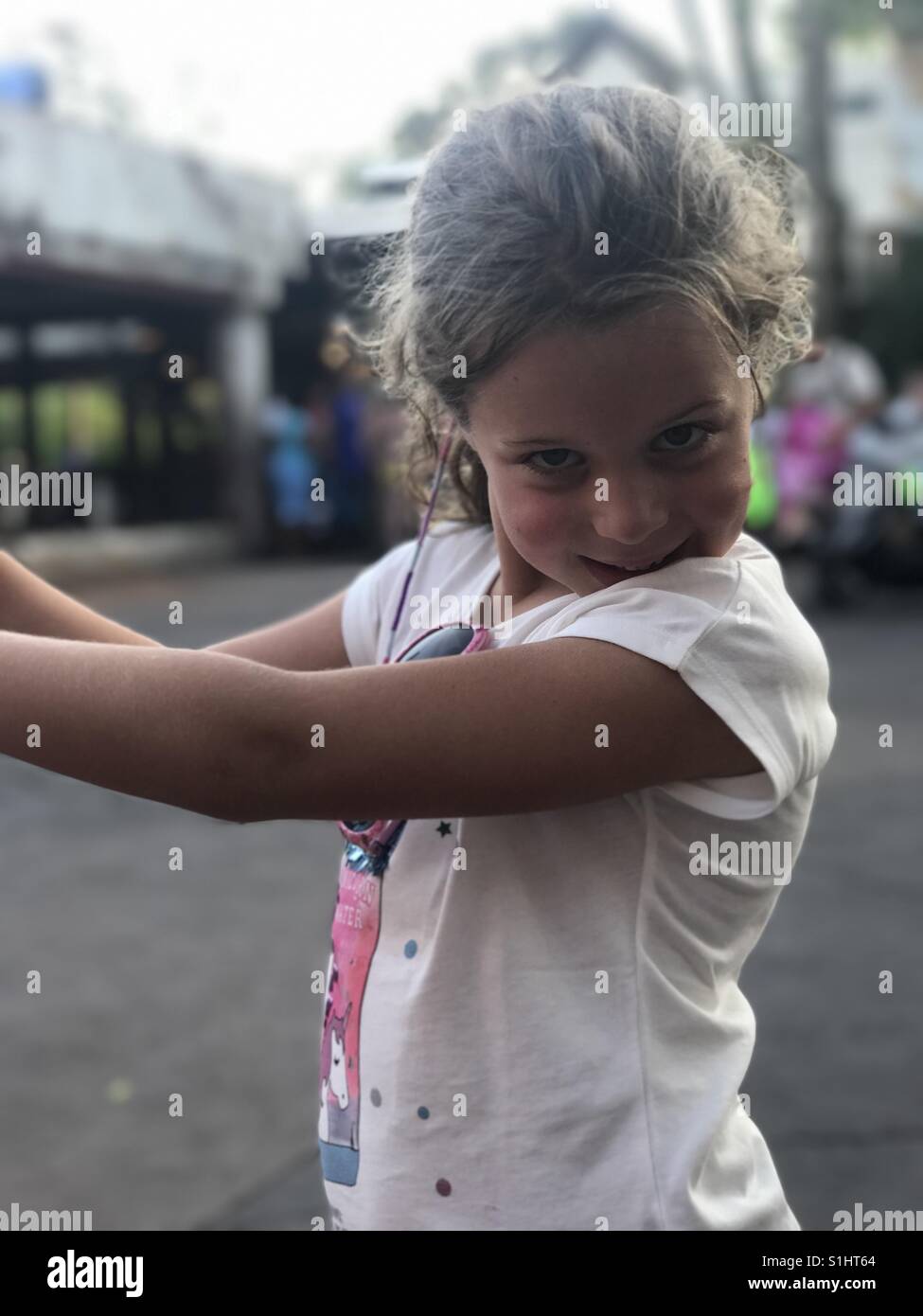 Coy girl hi-res stock photography and images - Alamy