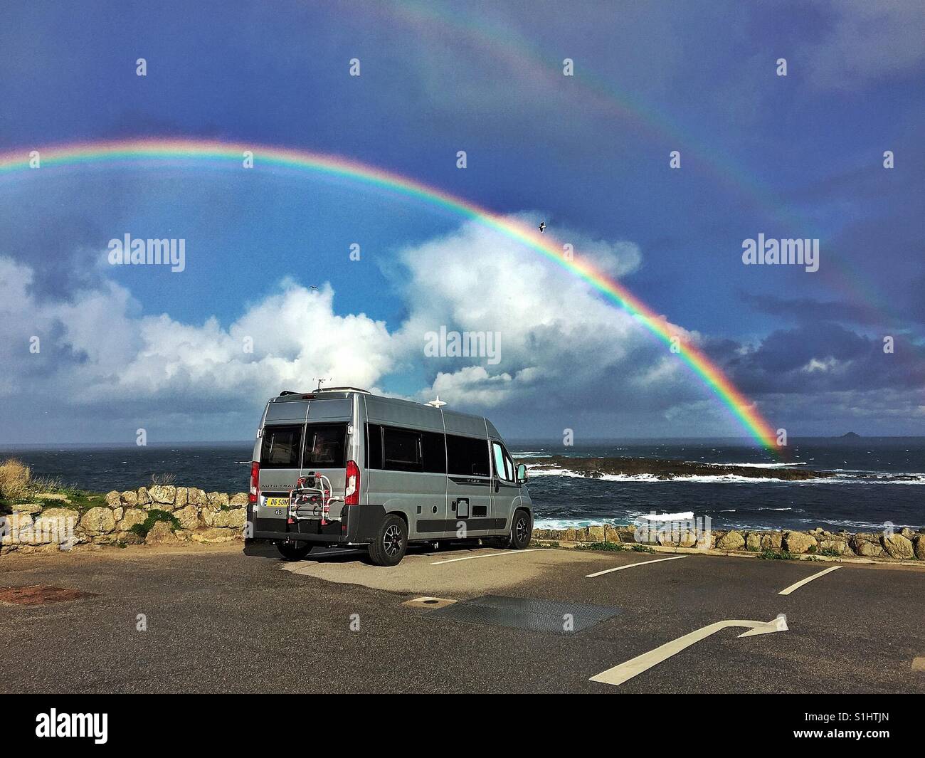 Rainbow over camper hi-res stock photography and images - Alamy