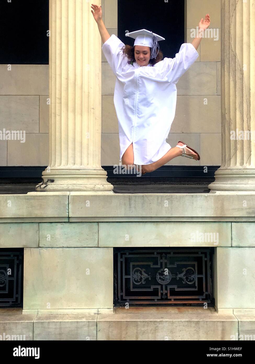 Celebration leap of joy Stock Photo - Alamy