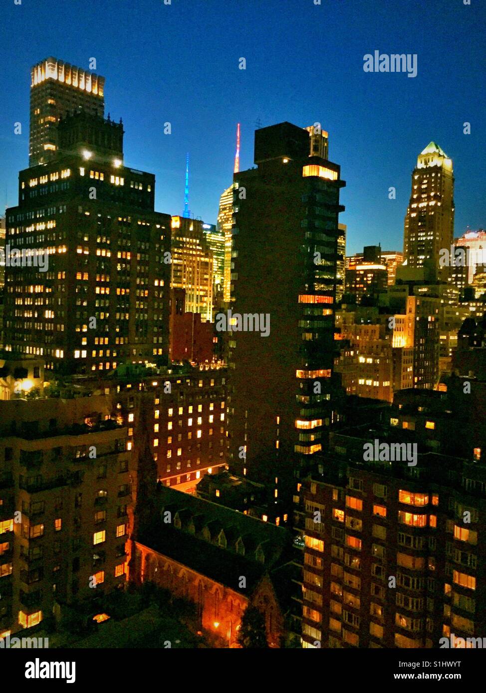 Midtown Manhattan skyline at dusk, NYC, USA Stock Photo - Alamy