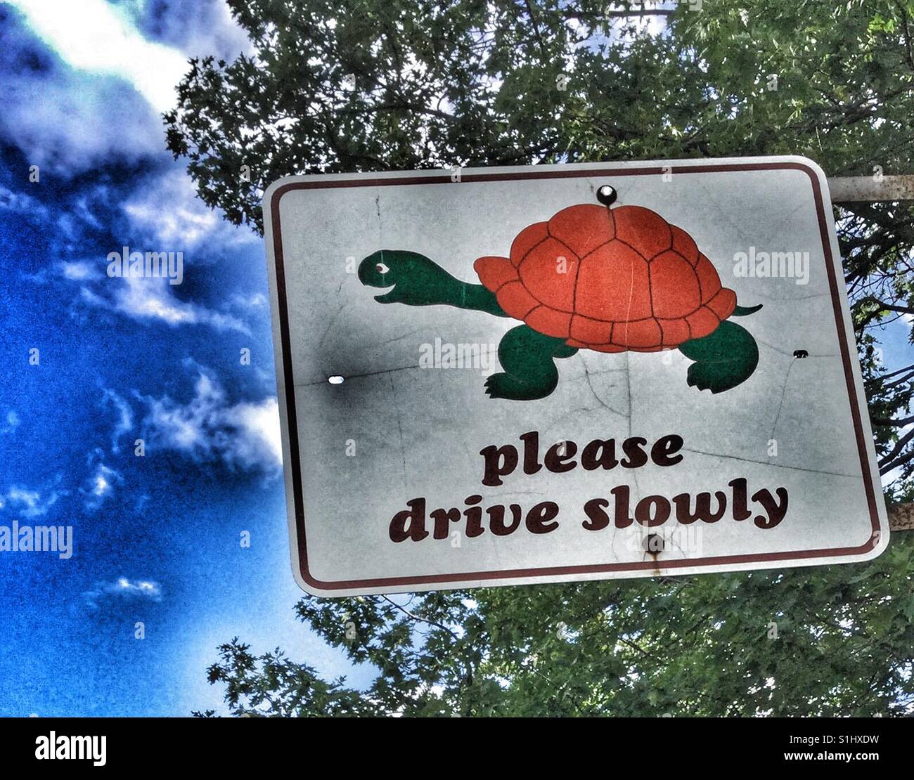 Sign slow turtle hi-res stock photography and images - Alamy