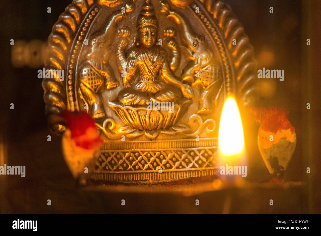 Temple oil lamp hi-res stock photography and images - Alamy