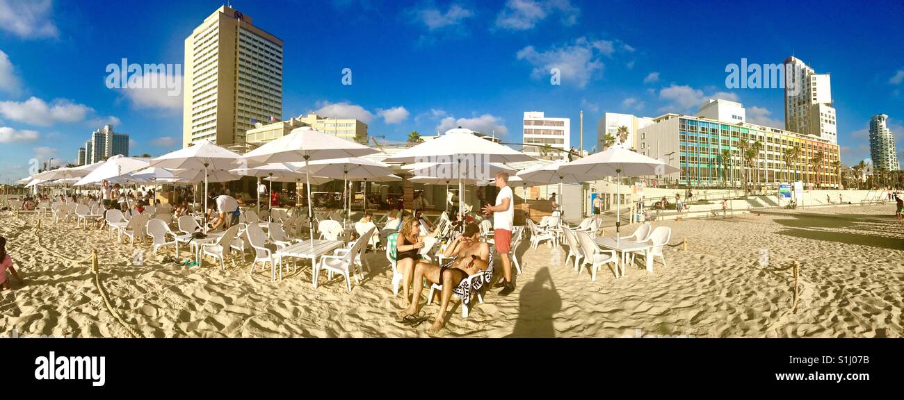 A panoramic view of frishman beach in Tel-Aviv Stock Photo - Alamy