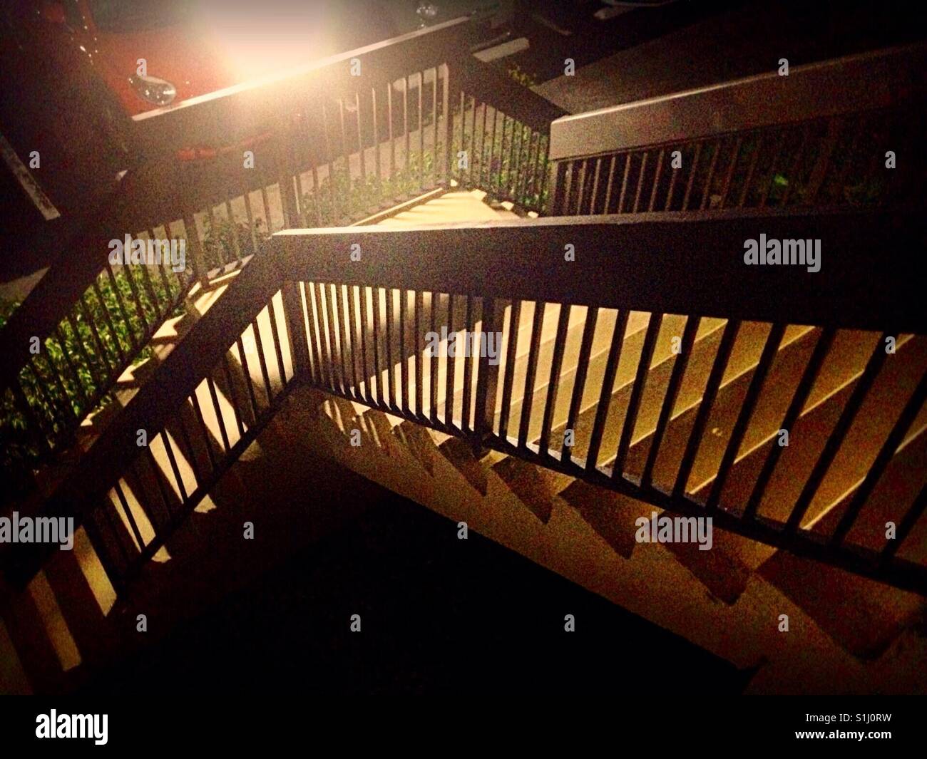 apartment staircase at night Stock Photo - Alamy