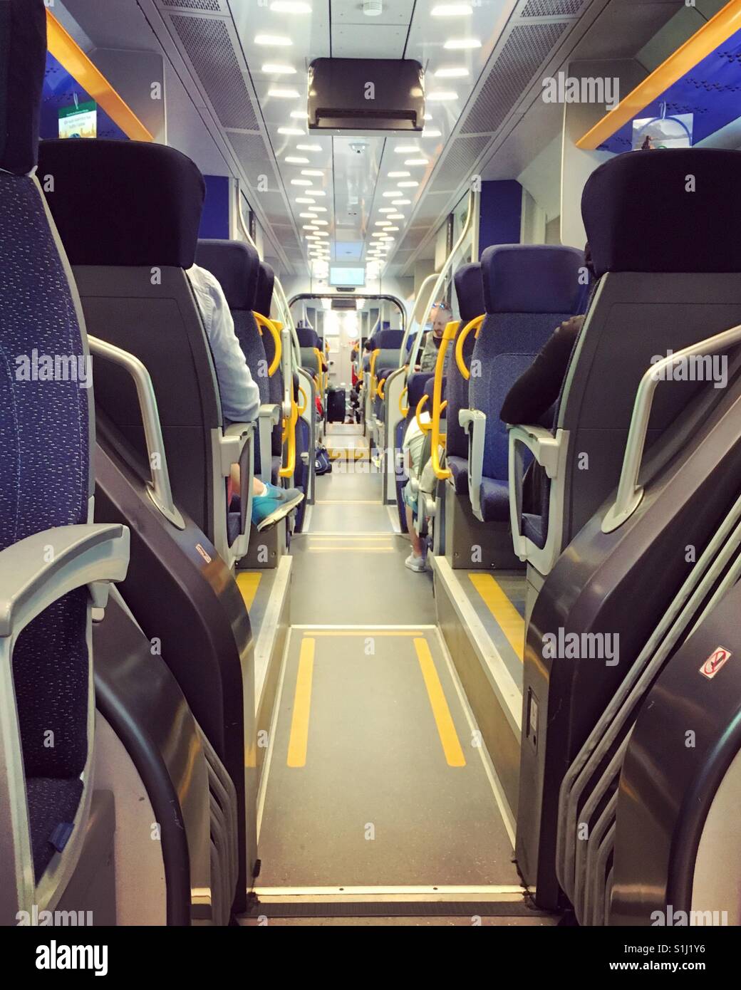 Subway train interior hi-res stock photography and images - Alamy