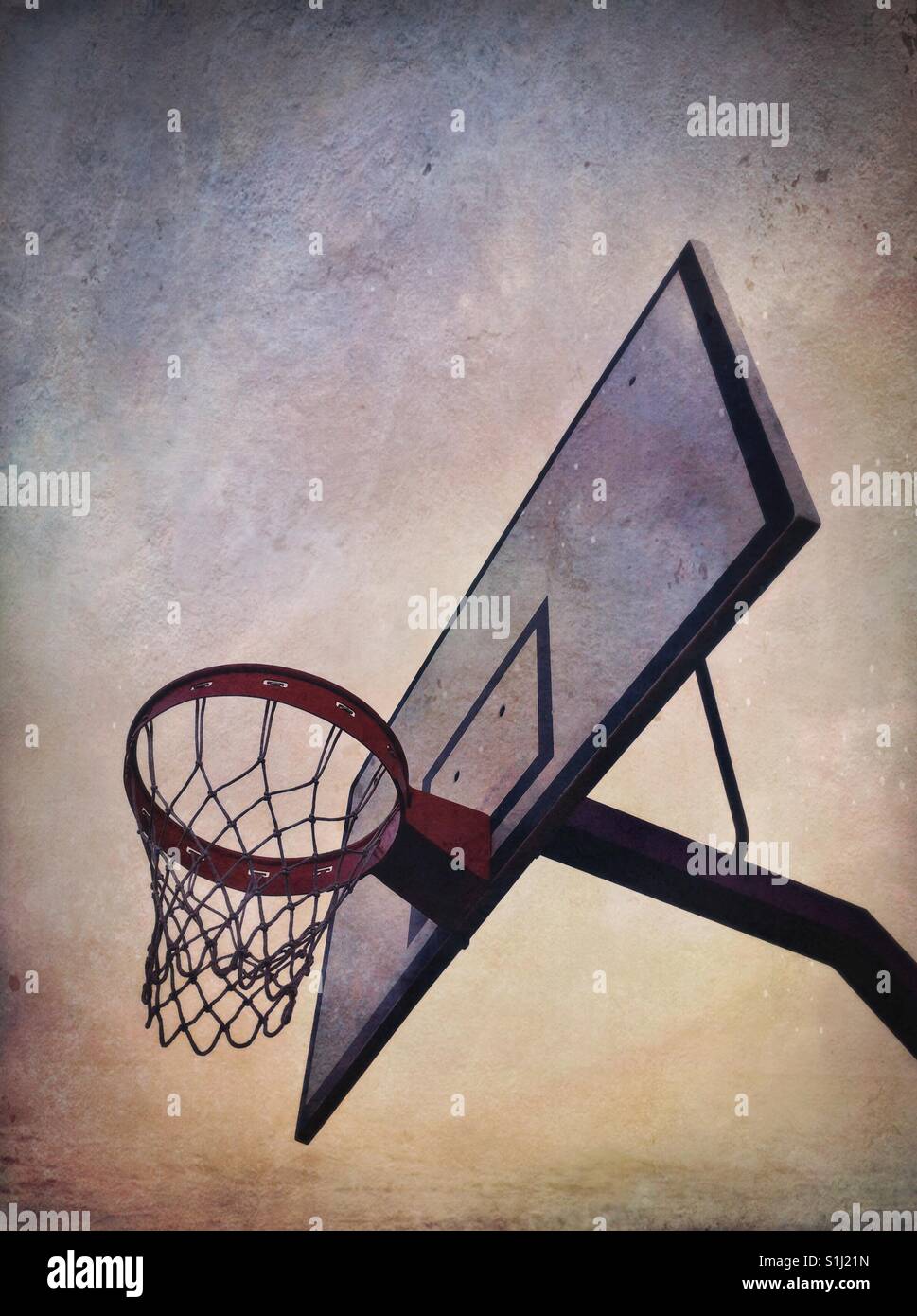 Looking up basketball backboard hi-res stock photography and images - Alamy