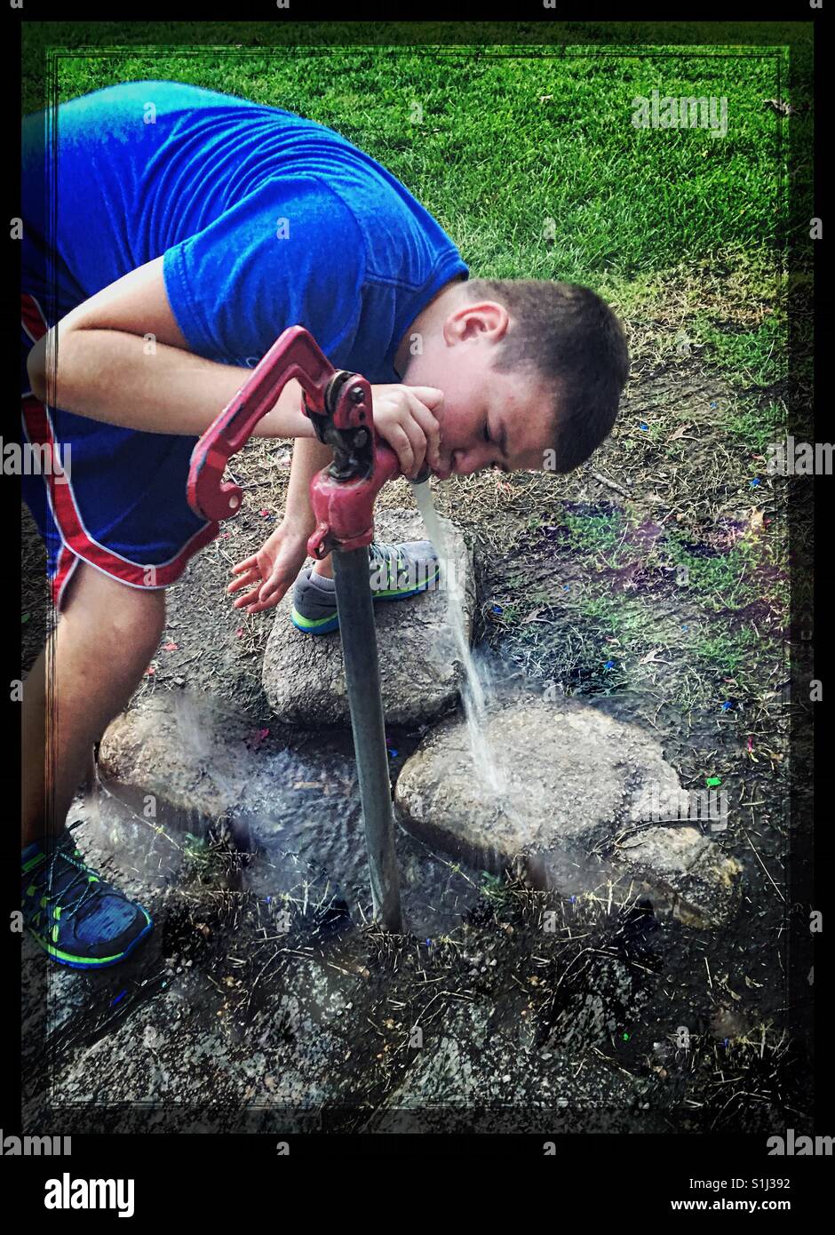Boy in the well hi-res stock photography and images - Alamy