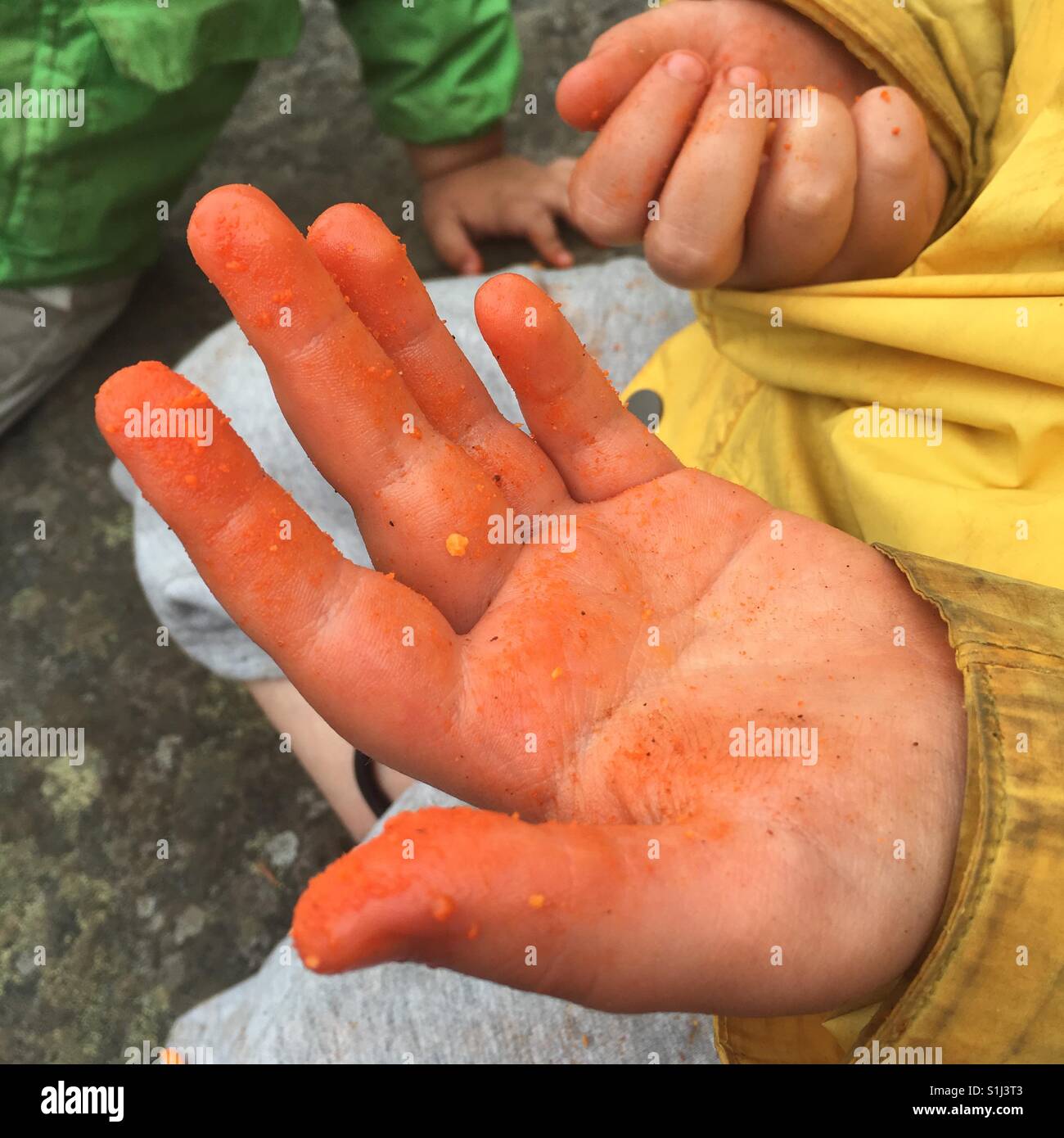 Messy fingers hi-res stock photography and images - Alamy