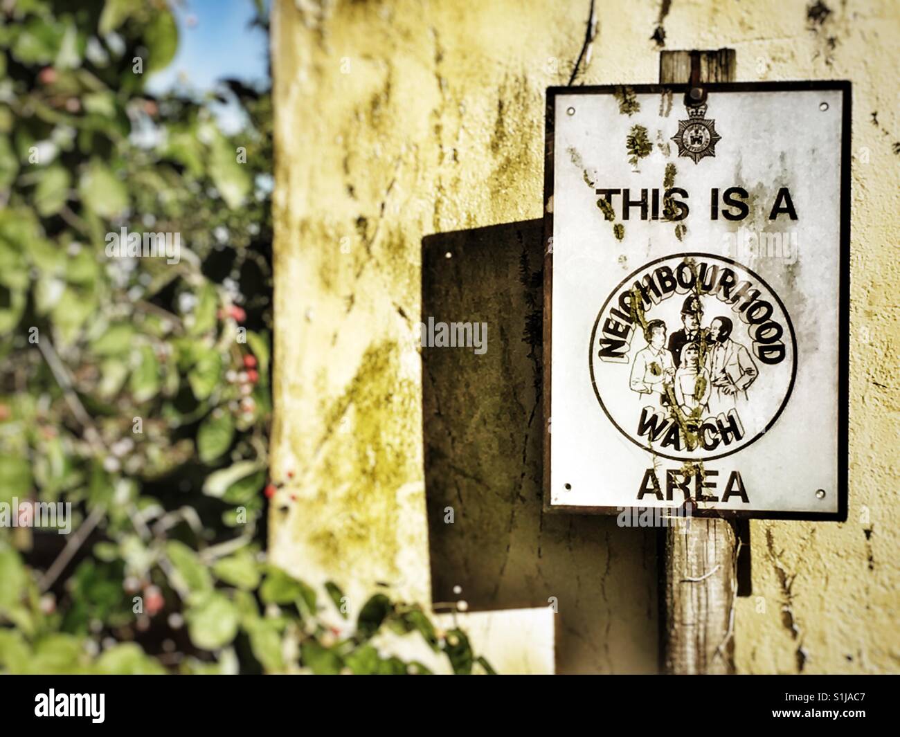 This is a neighbourhood watch area sign Stock Photo - Alamy