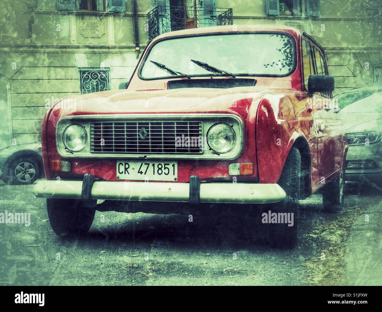 Retro style car Stock Photo - Alamy